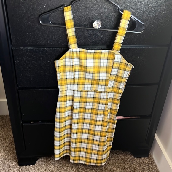 Dresses | Yellow Checker Dress | Poshmark